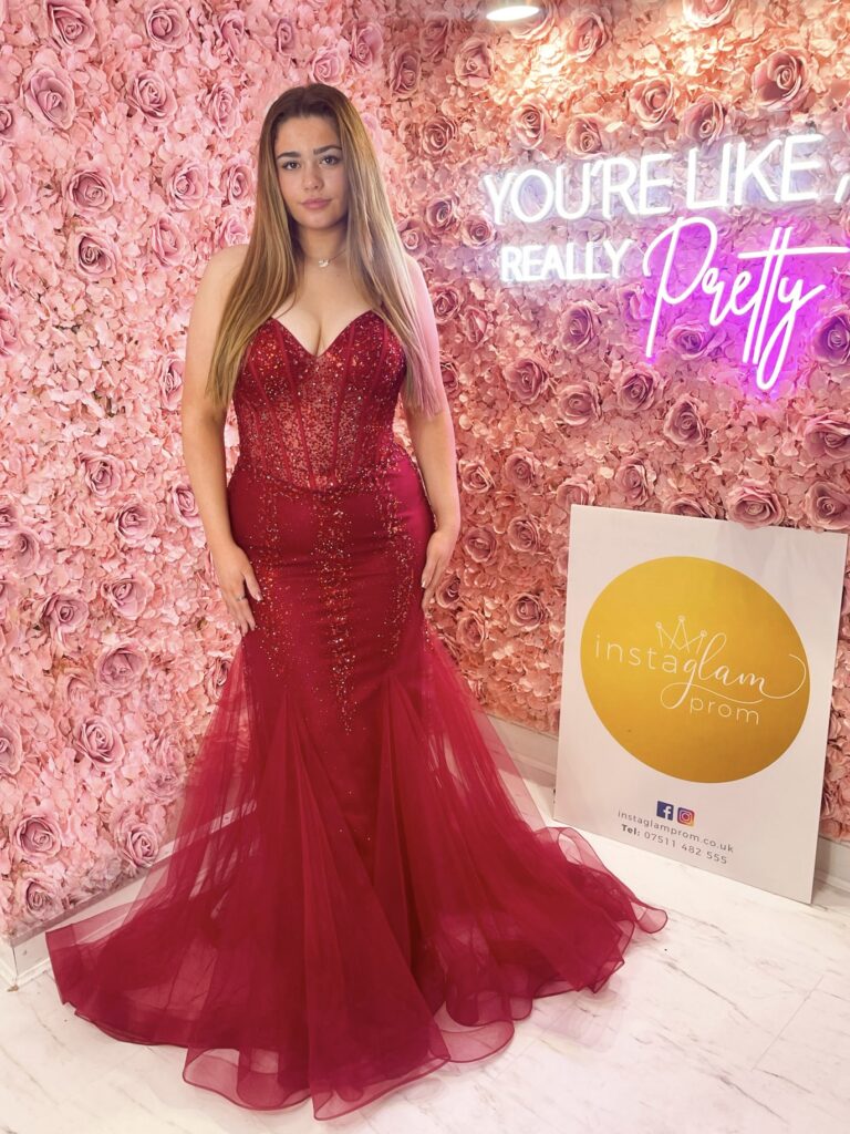 Skylar (Burgundy) - InstaGlam Prom